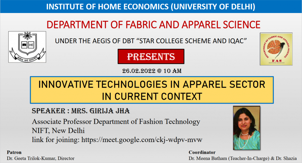 IHE (Institute of Home Economics)